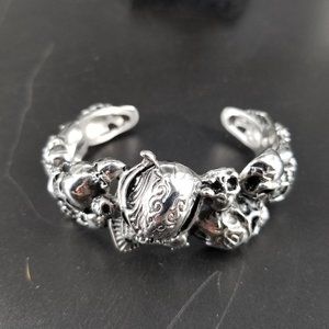 Unbranded | Accessories | Skull Bangle Cuff Bracelet Stainless Steel 75 ...